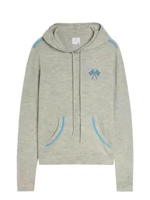 AN-Y1 Hooded Embroidered Sweater - Grey
