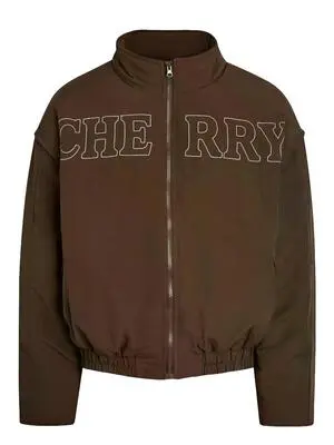 CHERRY LA Zip-up Bomber Jacket - Brown