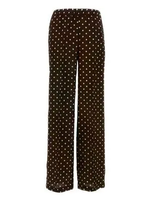 P.a.r.o.s.h Polka-dot Wide-leg Trousers - Brown