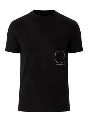 Karl Lagerfeld Crewneck Graphic T-shirt - Black