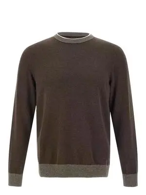Peserico Ribbed Crew-neck Sweater - Brown