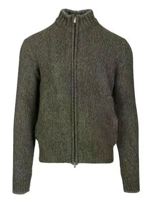 Fedeli Zipped Cardigan - Green