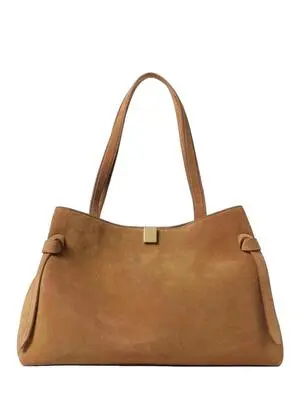 Yuzefi Gyoza Knotted Suede Tote - Brown