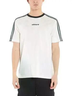 Adidas Stripe-detail Jersey T-shirt - White
