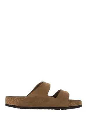 BIRKENSTOCK Arizona Soft Footbed Leather Sandals - Brown