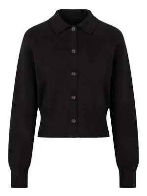PATRICK ASSARAF Buttoned Collared Cardigan - Black