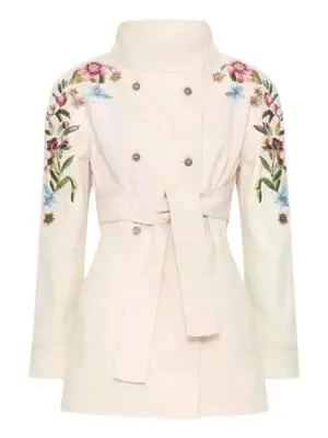 Valentino Garavani Embroidered Denim Jacket - Neutrals