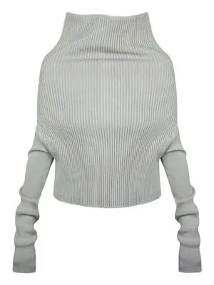 Rick Owens Cowl-neck Knitted Top - Grey