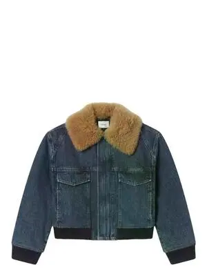 FRAME Shearling-collar Jacket - Blue