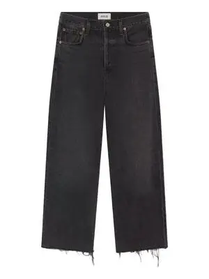 AGOLDE Frayed Hem Jeans - Black