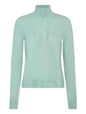 Vince Knitted Turtleneck Top - Green