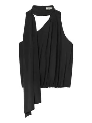 A.L.C. Celeste Silk Top Black