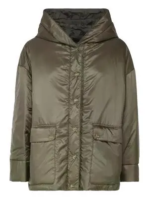Max Mara Hooded Button-fastening Jacket - Green