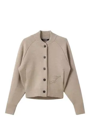 Jacquemus Lavande Embroidered Cardigan Neutrals