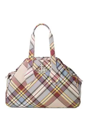 VIVIENNE WESTWOOD Haze Check Large Bag - Neutrals