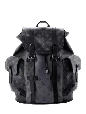 LOUIS VUITTON Christopher Mm Backpack Reverse Monogram Eclipse Canvas - Black