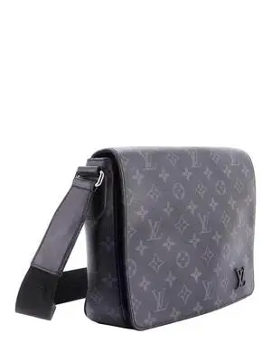 LOUIS VUITTON District Messenger Bag Monogram Eclipse Canvas Pm - Black