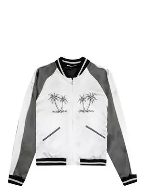 Palm Angels Palm Tree Embroidered Jacket White
