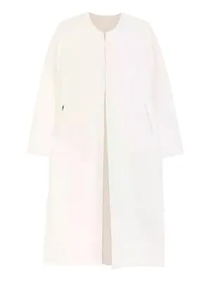 ALICIA AUDREY Round-neck Coat - White