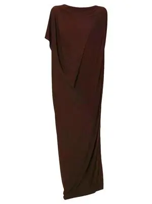 Fabiana Filippi Draped Evening Dress - Brown