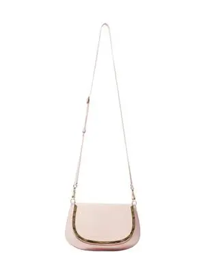 Simkhai Logan Leather Crossbody - Pink