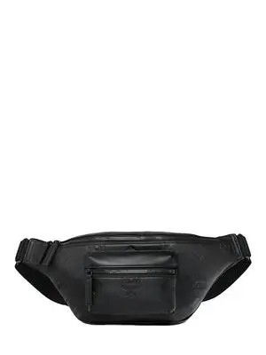 Mcm Fursten Monogram-embossed Belt Bag - Black