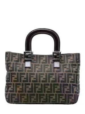 Fendi 20th Century Zucca Canvas Twins Tote Bag - Brown