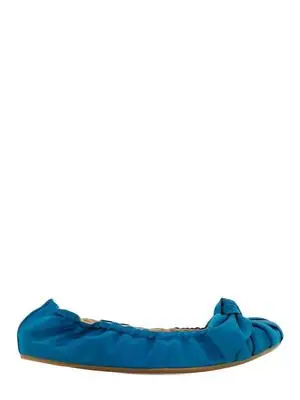 FERRAGAMO Bow Embellished Ballet Flats - Blue