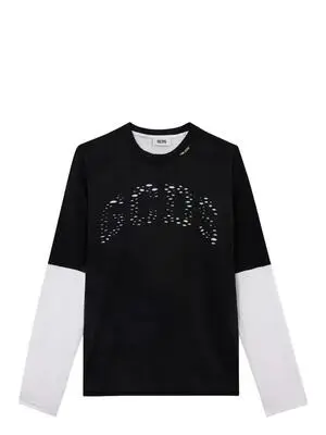 Gcds Logo-lettering Oversized T-shirt - Black