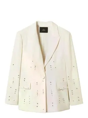 TWINSET Crystal-embellished Blazer - White