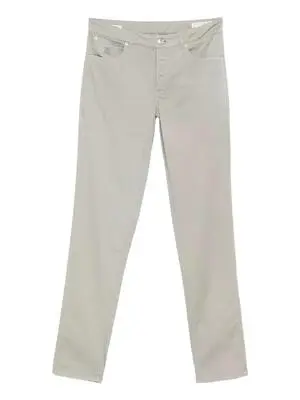 Brunello Cucinelli Logo-embroidered Trousers - Grey