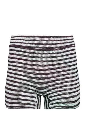 Bond Eye Dom Striped Shorts - Brown
