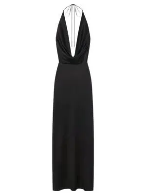 Eterne Carla Cowl Neck Maxi Dress - Black