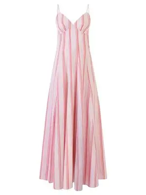 Rosie Assoulin Striped Midi Dress - Pink