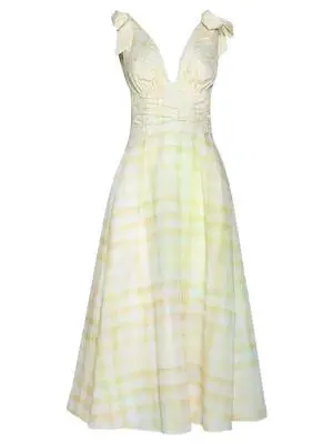 Rosie Assoulin Bow-embellished Midi Dress - Yellow