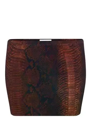 Jean Paul Gaultier Ribbed Mini Skirt - Brown