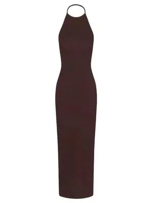 Eterne Halterneck Maxi Dress - Brown