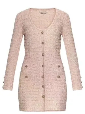 Alessandra Rich Button-pocket Dress - Pink