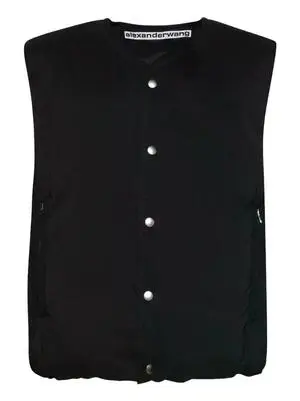 Alexander Wang Button Puffer Vest - Black