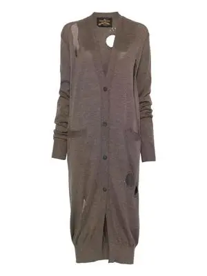 VIVIENNE WESTWOOD 2016 Button Ripped Coat - Brown