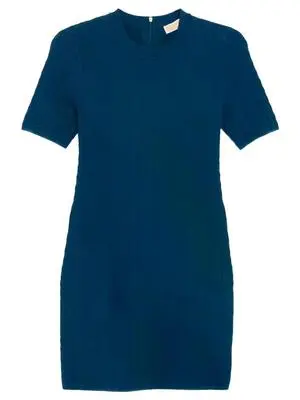 Michael Kors Logo-embossed Mini Dress - Blue