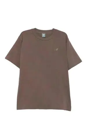 NEW BALANCE Logo-detail T-shirt - Brown