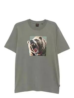 BOSS Dobermann Bear-graphic T-shirt - Green