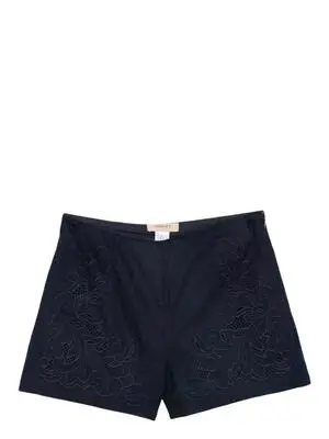 TWINSET Embroidered Mini Shorts - Blue