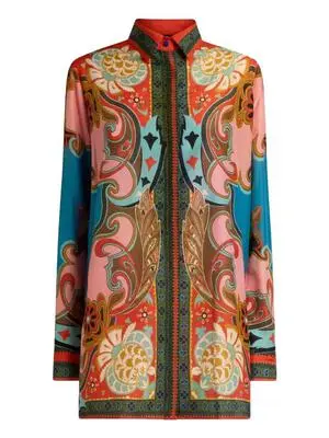 Etro Printed Long-sleeve Shirt - Pink