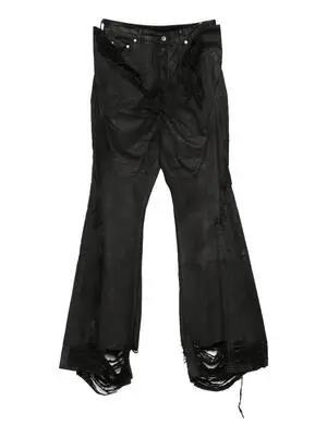 Rick Owens Frayed Denim Jeans - Black