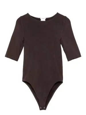 Wolford Elbow-sleeved Top - Brown
