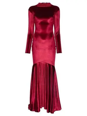 ATU BODY COUTURE Velvet Maxi Dress - Red