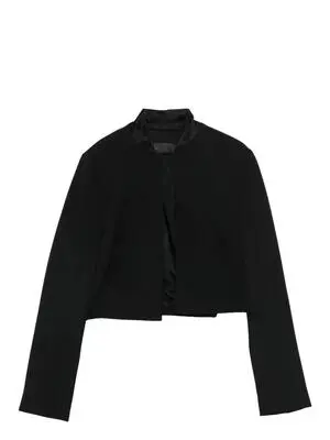 Max Mara Tesoro Jacket With Satin Trim - Black