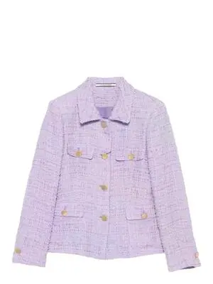 Tagliatore Buttoned Flap Jacket - Purple